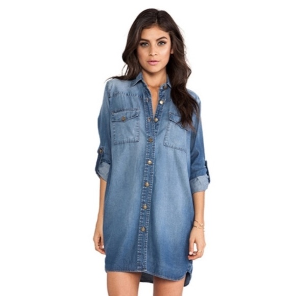 Current/Elliott | Dresses | Current Elliot Button Down Chambray Dress | Poshmark